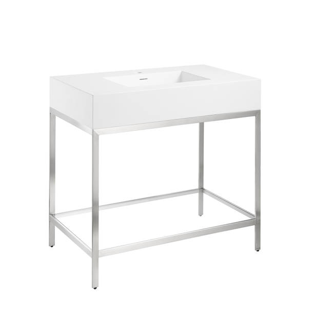 InFurniture Wolkeseiben Stone Rectangular Console Bathroom Sink - Wayfair Canada
